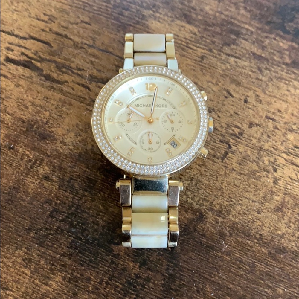 Michael Kors Gold Parker Chronograph Watch - Gem